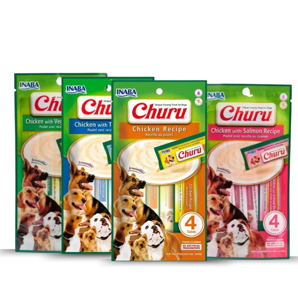 INABA CHURU PERRO 4 TUBOS 56 GRS – patasynueces